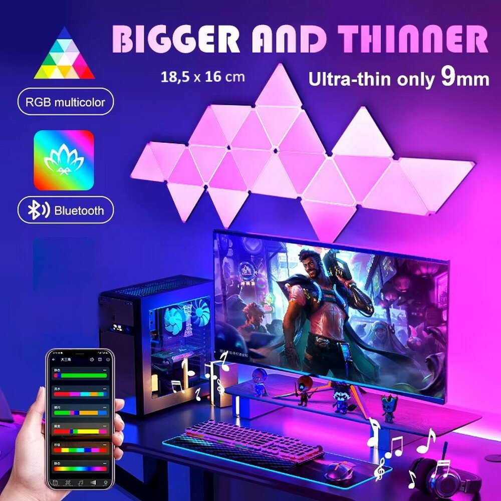 Умный квантовый светильник Большой Треугольник (набор из 15 шт) / 2 коробки