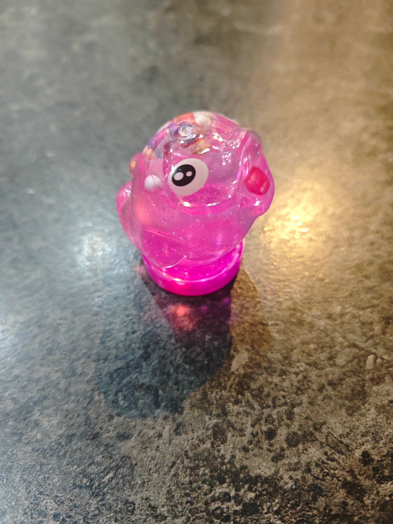 Слайм розовый с шариками, морской житель