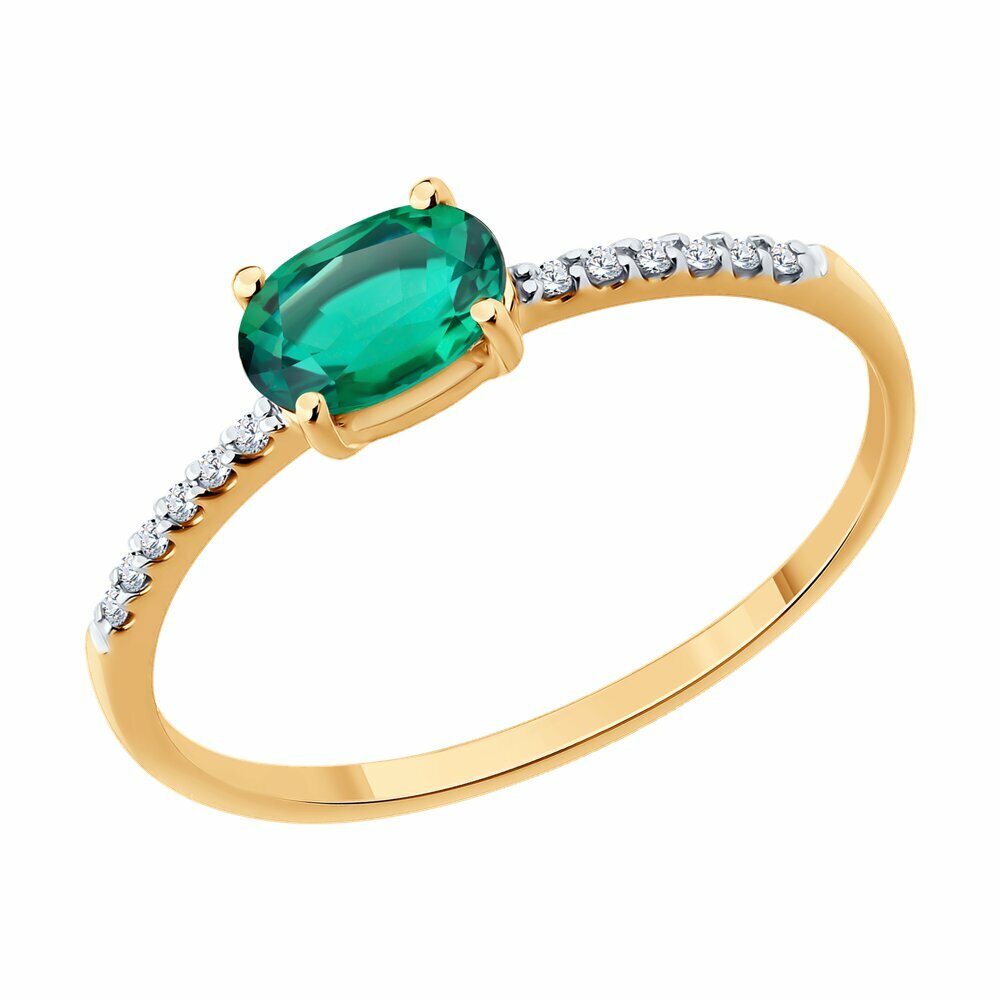 Кольцо, красное золото, 585 проба