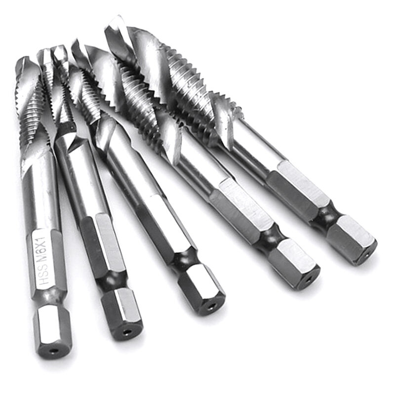 18 шт. сверл HSS Imperial с зенковкой, спиральное машинное сверло с метчиком M3-M10