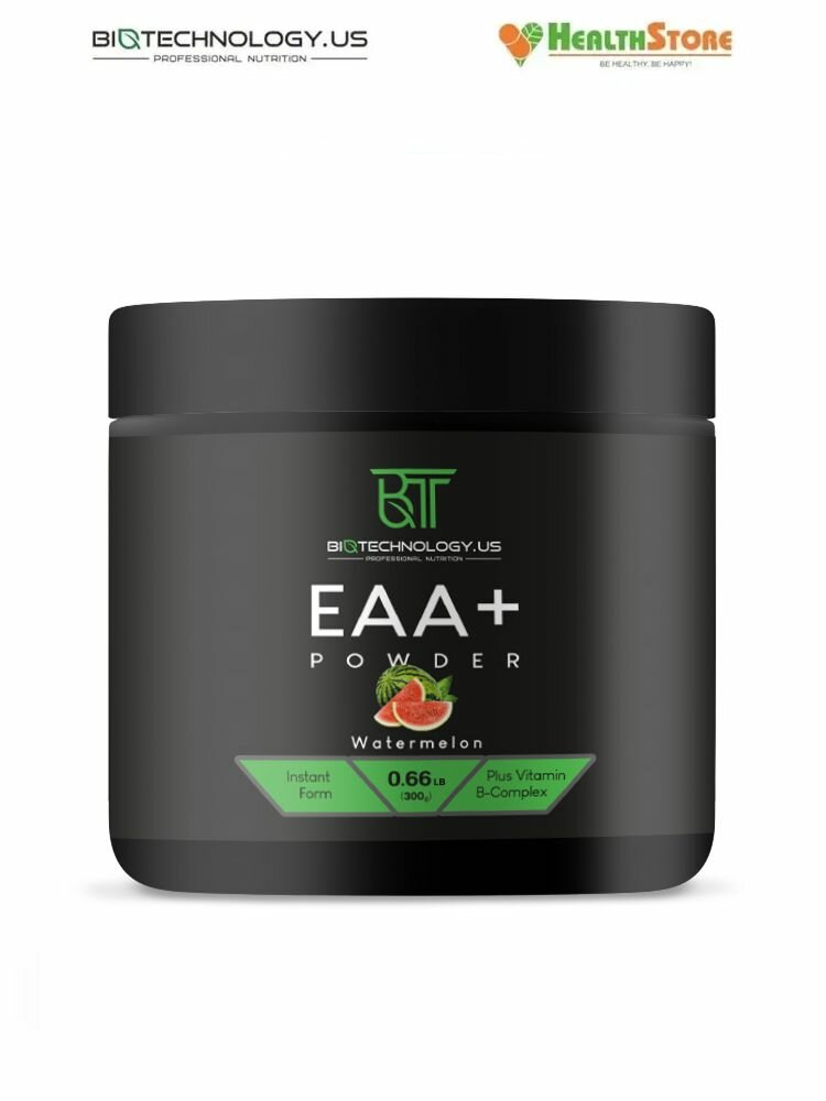 Biotechnology.US EAA+ Powder 300г арбуз Аминокислоты EAA для набора мышечной массы, незаменимые аминокислоты для восстановления США