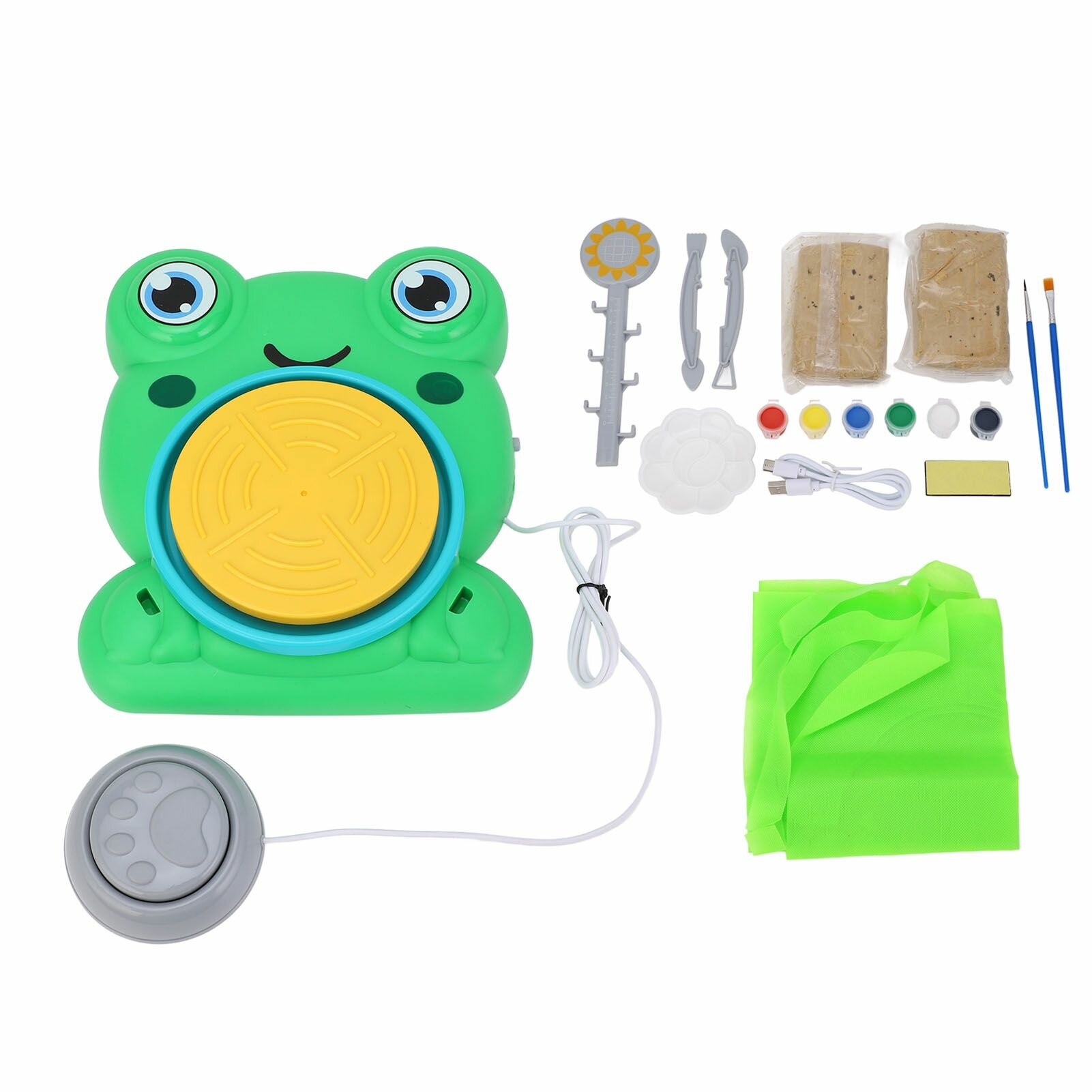 Гончарный круг, детский, инструменты, лепка, раскрашивание, обучающий