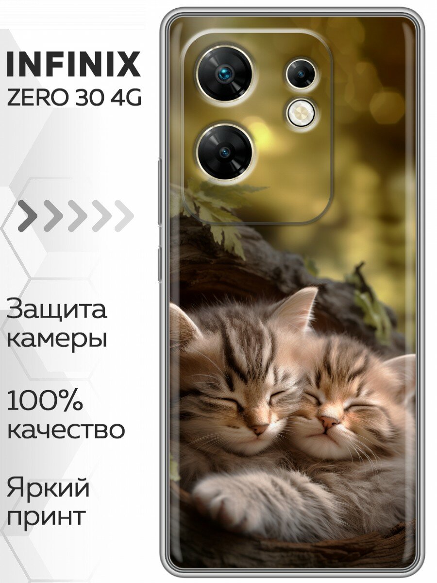 Чехол для Infinix Zero 30 4G с принтом Котята (Инфиникс Зеро 30 4G)