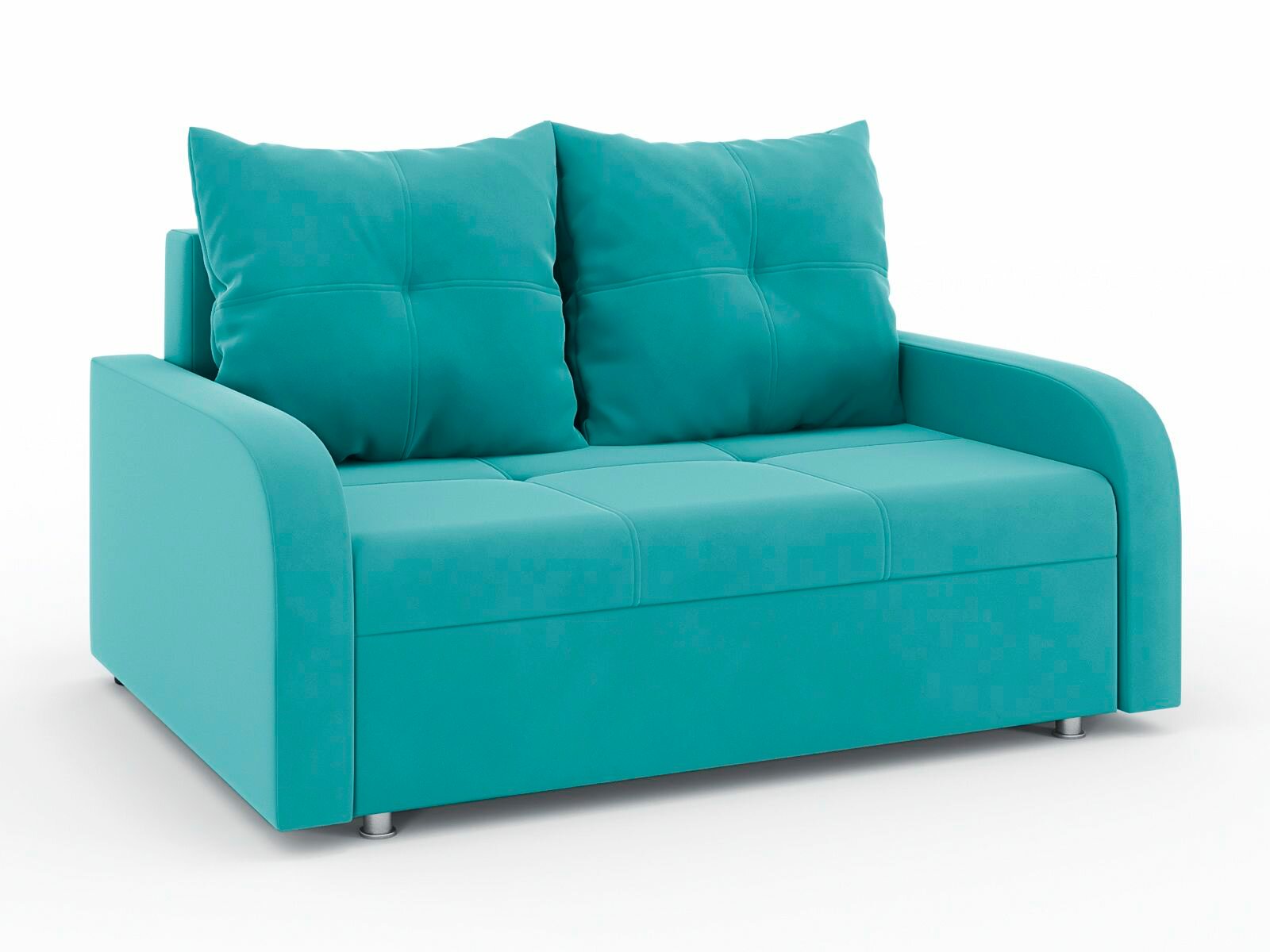 Диван - кровать Мини Люкс, трехсекционная еврокнижка, 143*105*76, велюр Зара Азур