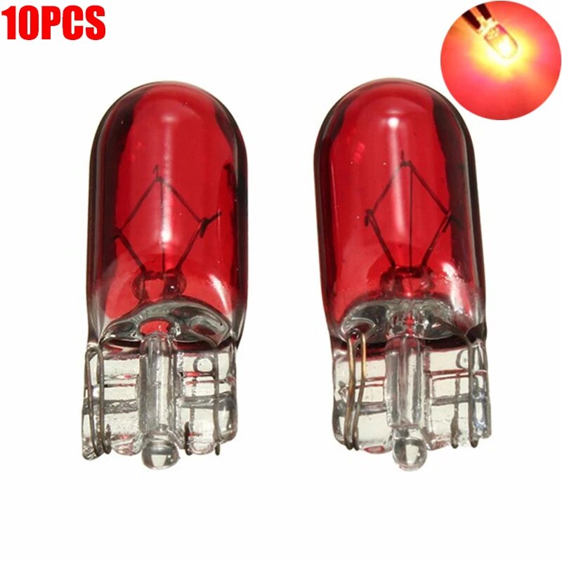 Лампы накаливания T10 501 W5W, 12 В, 5 Вт, 10 шт. Red