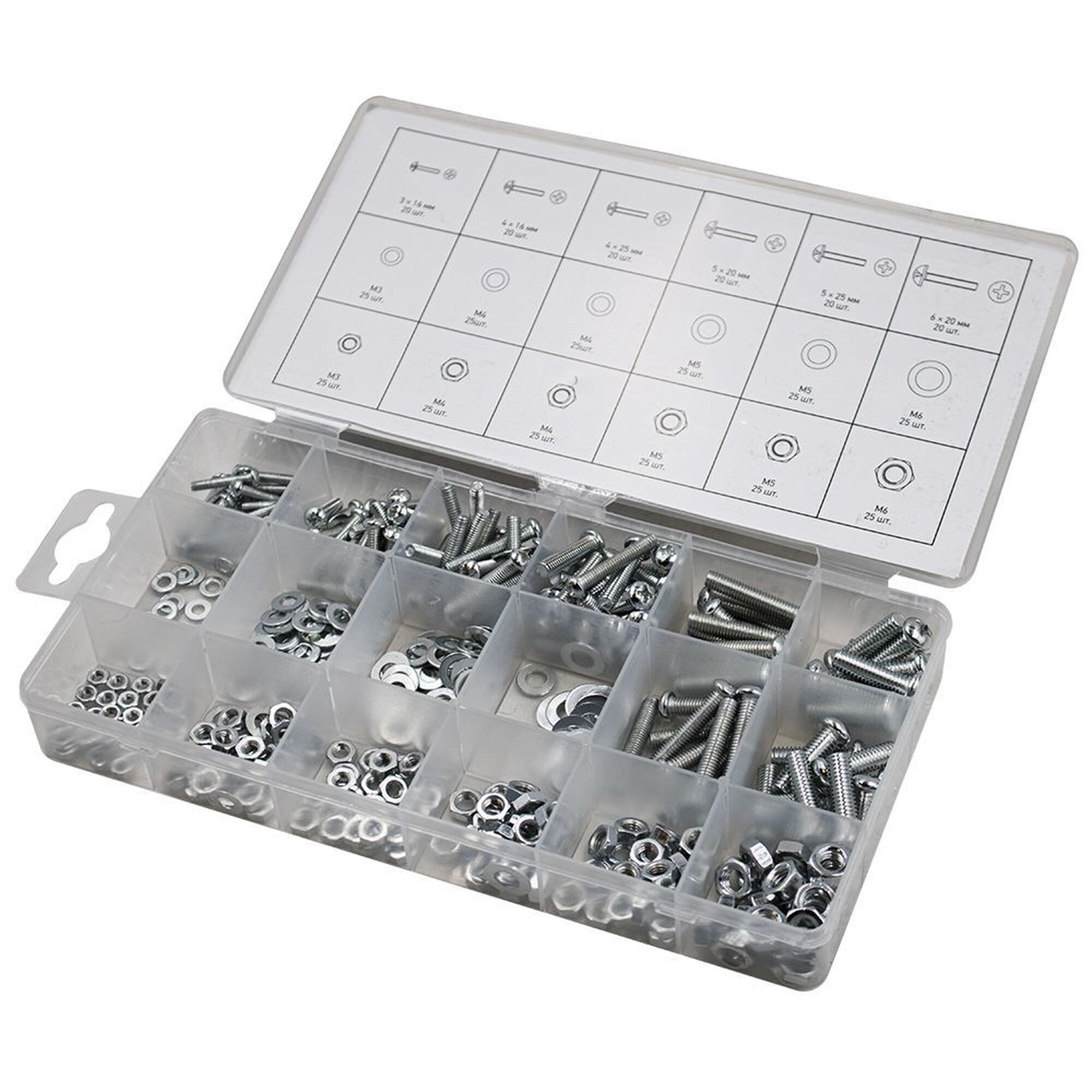 Набор машинных гаек и болтов Сервис ключ, 420 предметов, 562 г