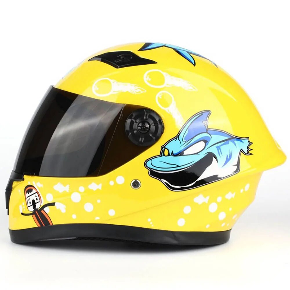 Детский мотоциклетный шлем, защитный полнолицевой шлем, полнолицевой Светло-голубой, XL, XPB-K800-05