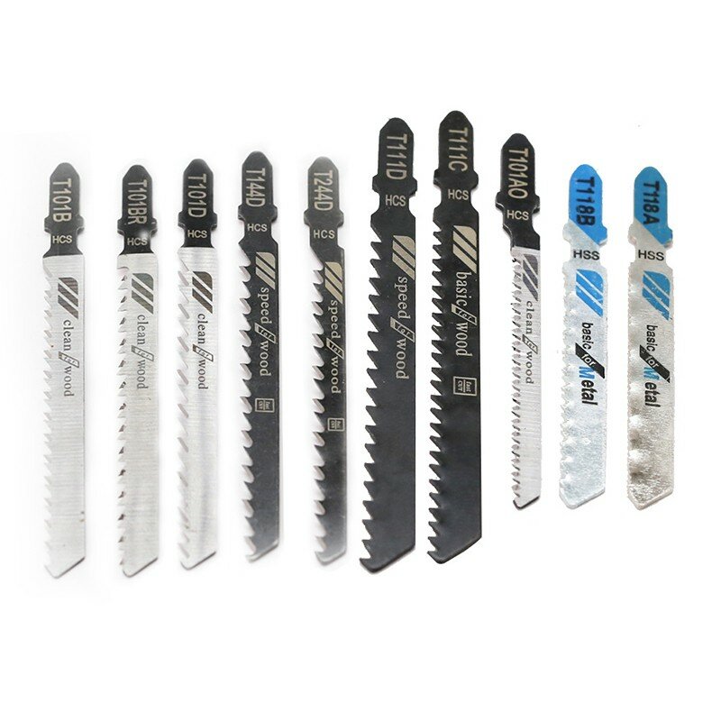 10 шт. Т-образный хвостовик лезвия для лобзика шлифованные зубья прямая резка зубчатая полоса