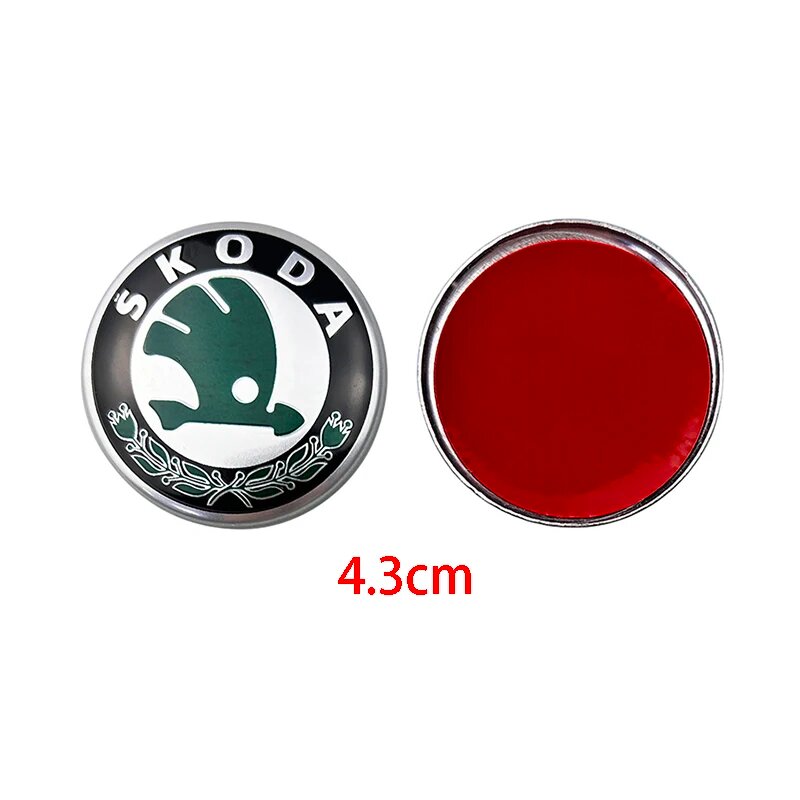 43 мм салонная эмблема на руль автомобиля для SKODA Fabia 1 2 Karoq Kodiaq Yeti Rapid Spaceback Octavia A5 RS превосходные наклейки Green