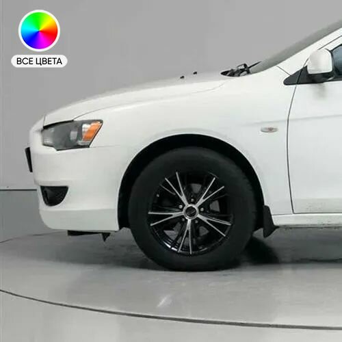 Крыло переднее левое в цвет кузова Митсубиси Лансер 10 Mitsubishi Lancer Х (2007-2014) W37 - FROST WHITE - Белый