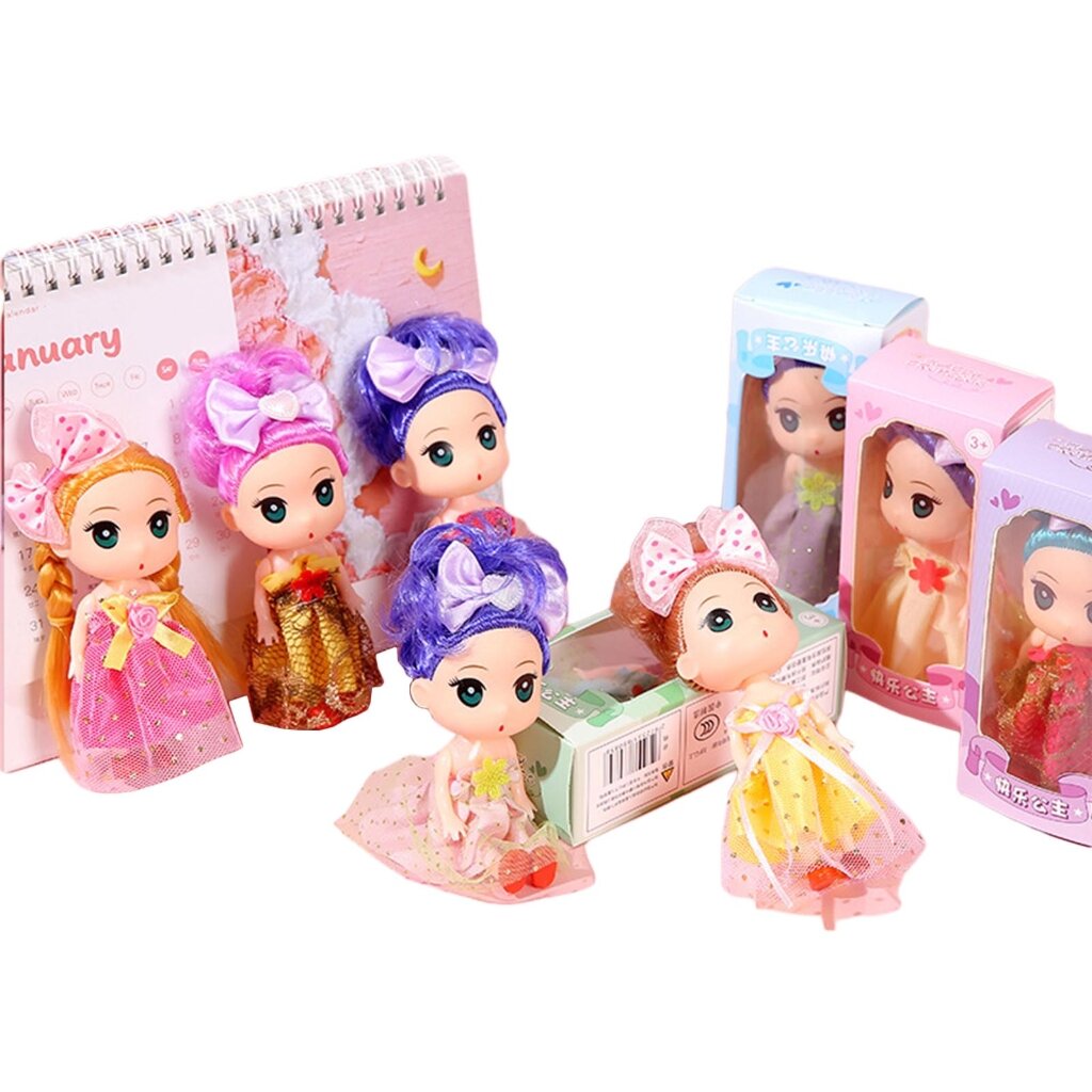 Кукла в Красочном Платье Кукла Девочка Принцесса Белая Кожа Куколка 5 дюймов