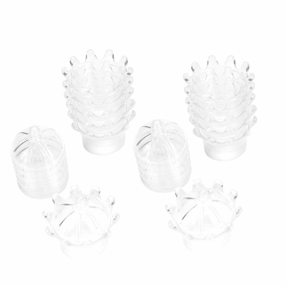 12шт -подарочные пакеты прозрачная коробка Crown Plastic Candy Box для вечеринки подарки шоколадные коробки (белый)