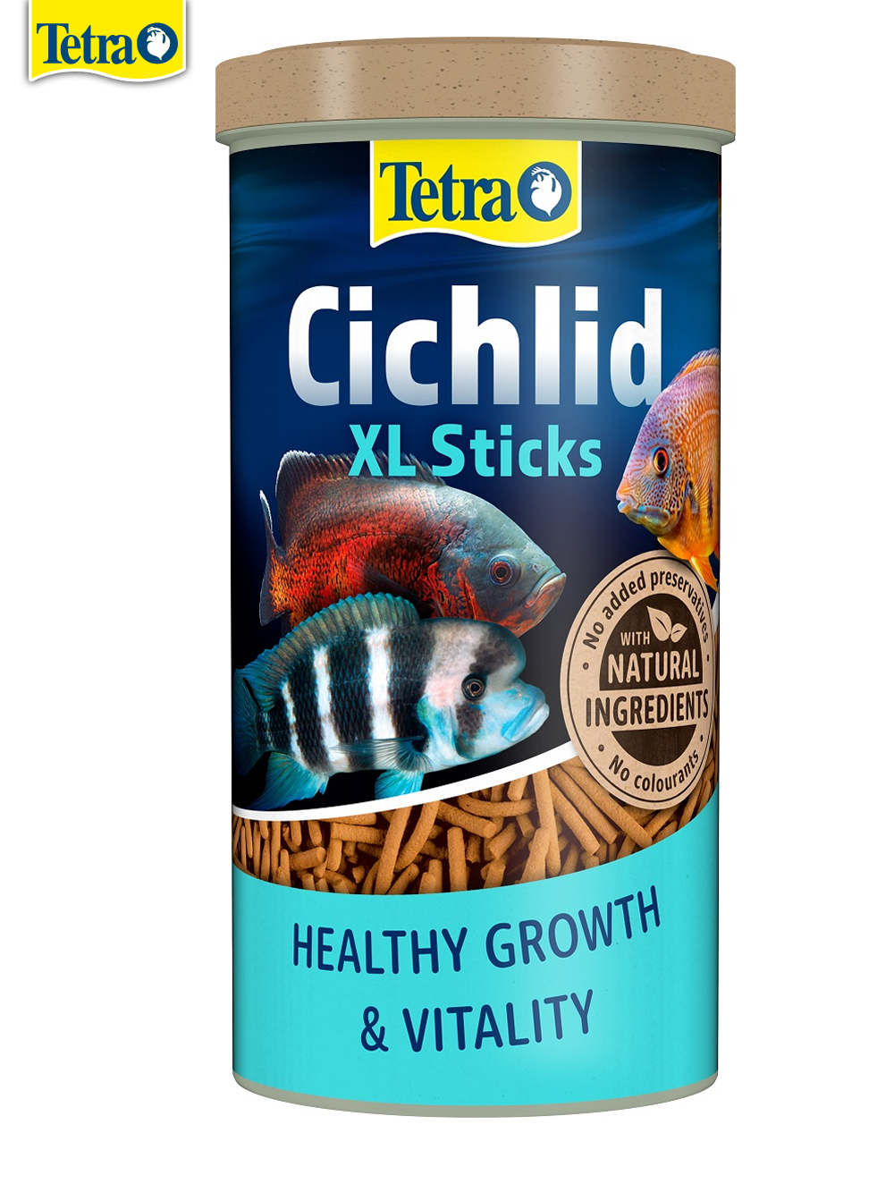 Корм для рыб Tetra Cichlid XL, для крупных цихлид, 320г, 1000мл