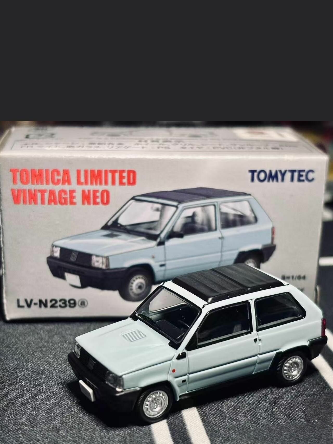 Машинка Tomytec Tomica TLV 1/64 LV-N239a FIAT PANDA 1000CL Aqua blue Die-cast Alloy Car Model Collection Toy Gift