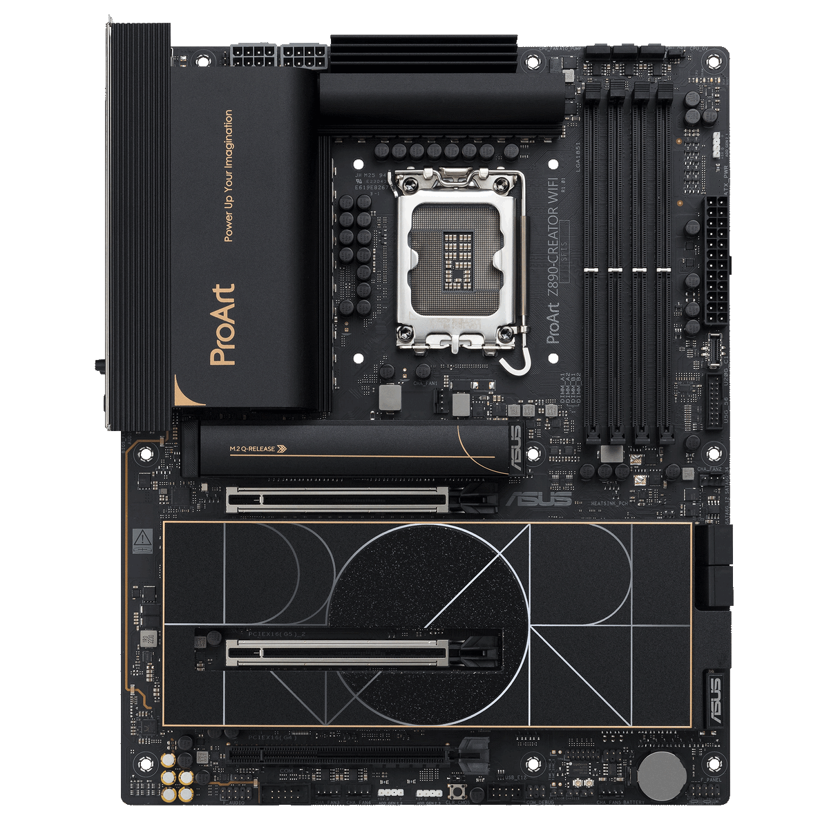 ASUS Материнская плата Socket1851 ASUS PROART Z890-CREATOR WIFI (iZ890, 4xDDR5, M.2, SATA III, RAID, 3xPCI-E, HDMI, DP, 3xTB, 10Гбит LAN, 2.5Гбит LAN, WiFi, BT, 10Гбит USB, ATX) (ret)