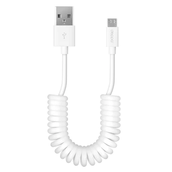 Кабель для зарядки смартфона USB - micro USB, витой, Deppa 72122