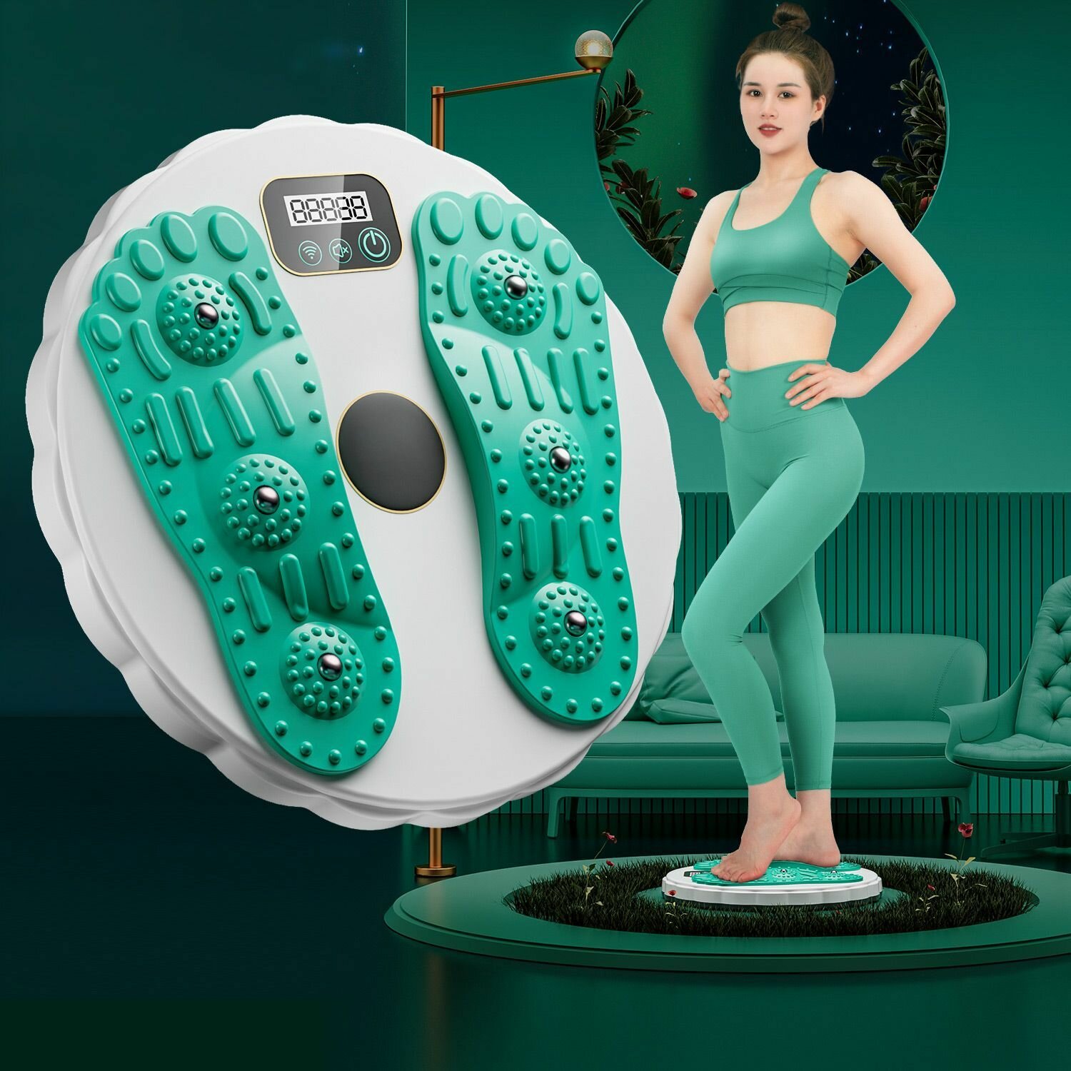 Диск здоровья, Диск для скручивания талии, проигрыватель для домашнего фитнеса, умный подсчет, похудение и формирование фигуры