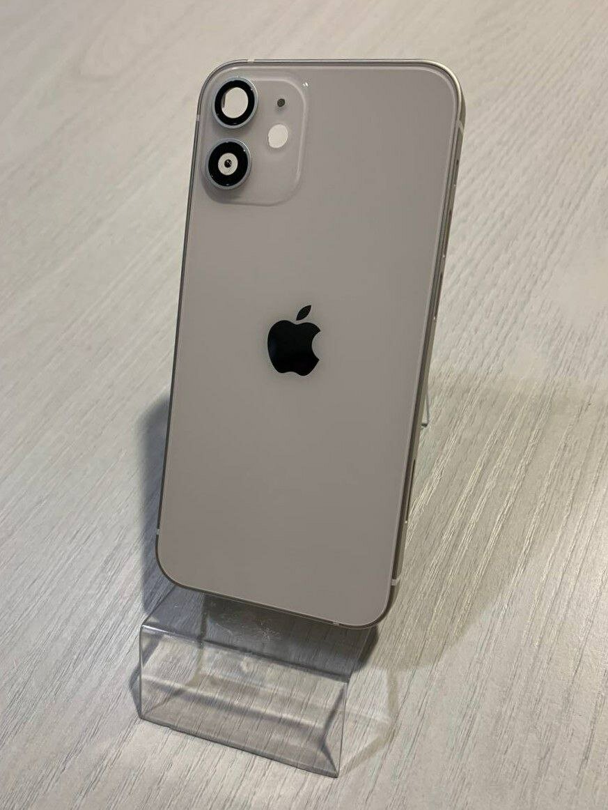 Корпус для IPhone 12 mini белый (WHITE), комплект кнопок, сим-лоток