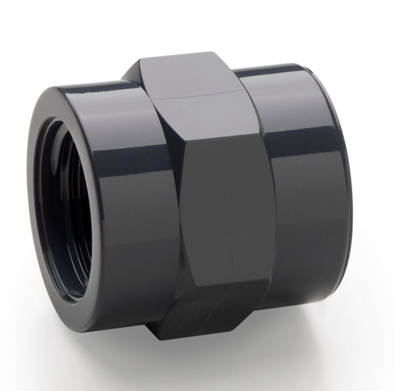 Муфта резьбовая d 1 1/4"х1 1/4" с внутренней резьбой ПНД Poelsan Турция