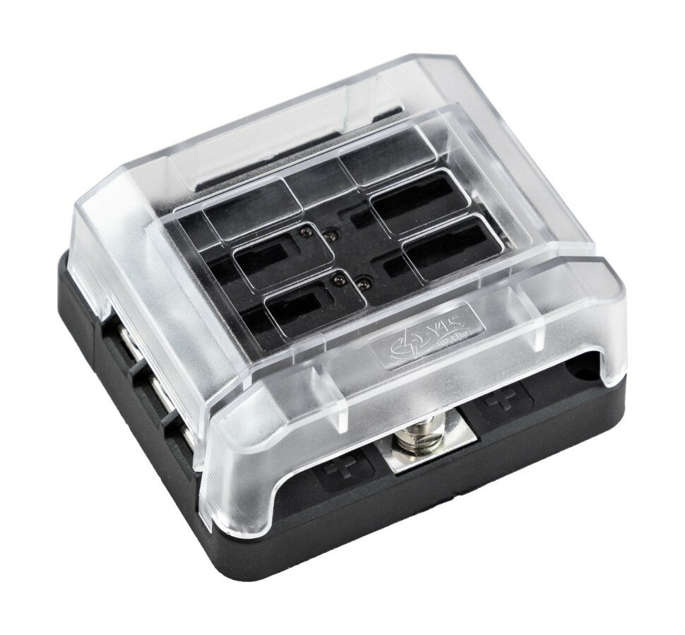 Блок на 6 предохранителей ATP/ATC/ATO с крышкой (Москва)