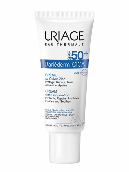 Урьяж Барьедерм Uriage Bariederm Цика-Крем с Cu-Zn SPF50+ 40 мл