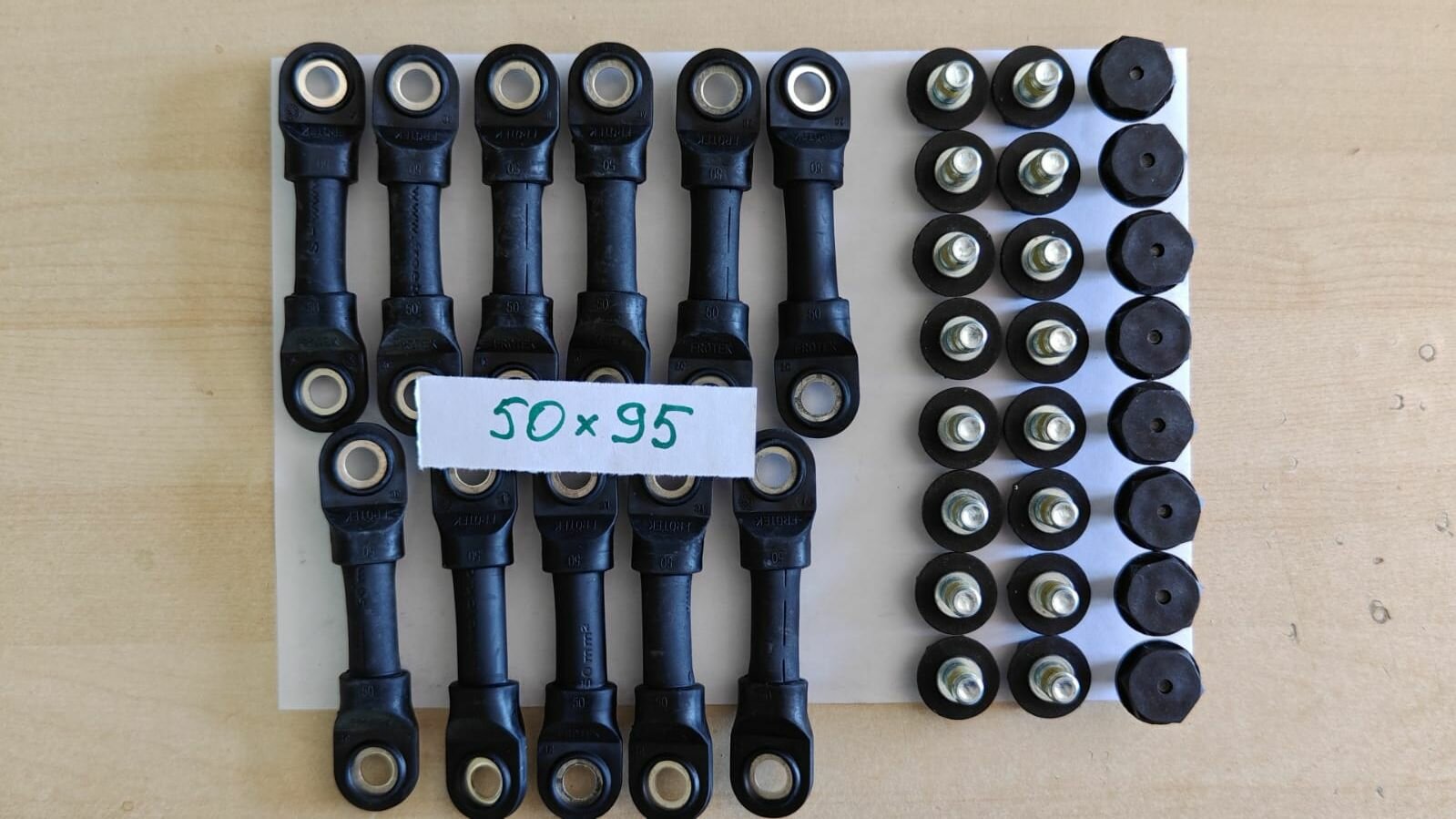 Комплект перемычки гибкие Frotek 50x95 (11 шт) и болты (24 шт) для аккумулятора 24V