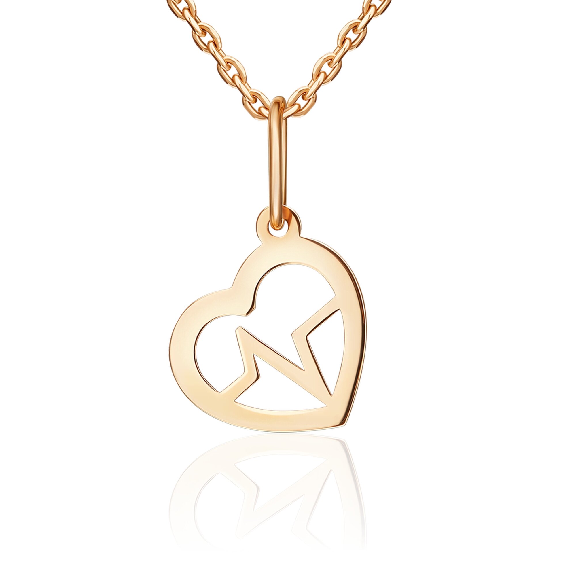 Подвеска, красное золото, 585 проба