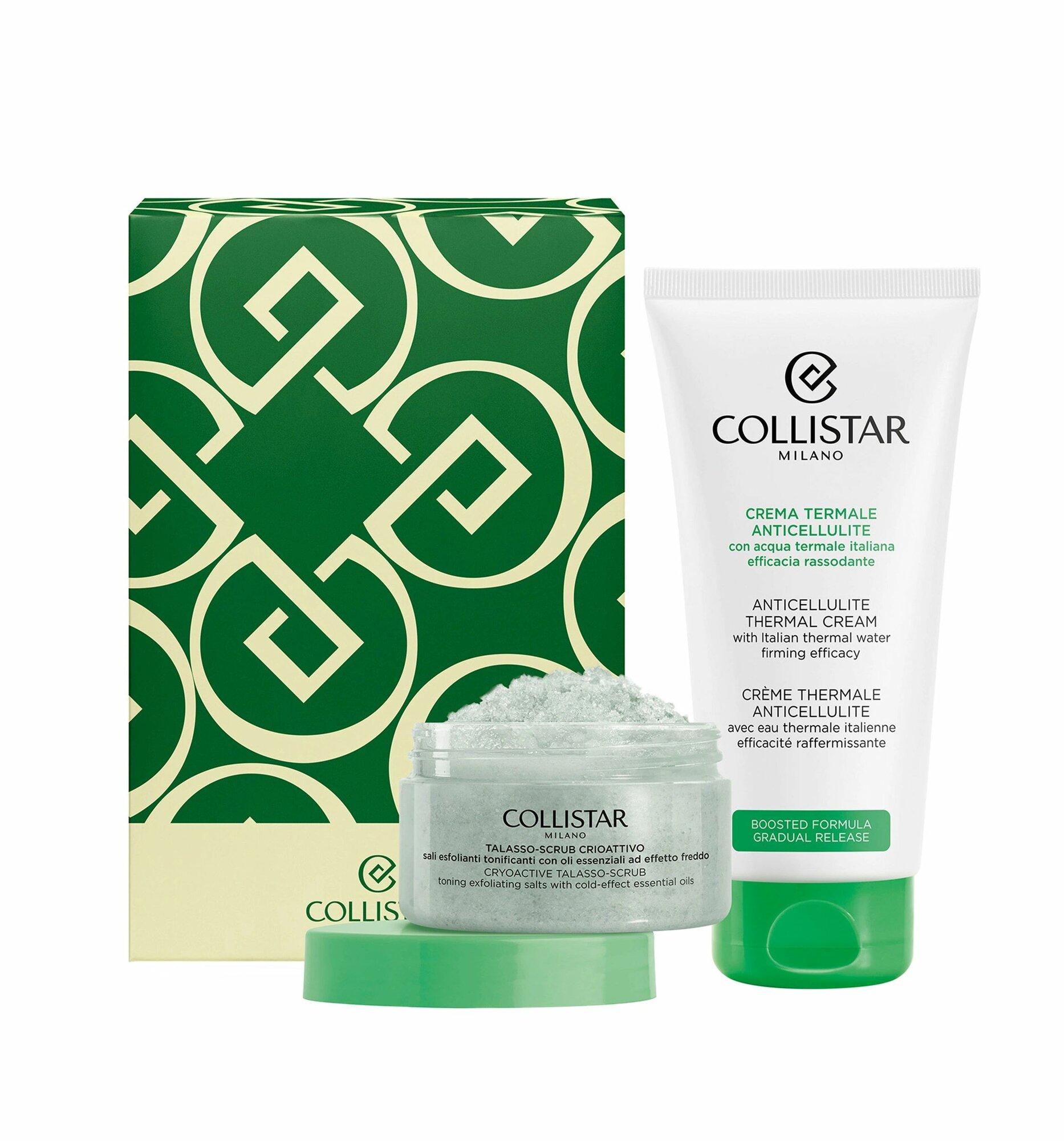 Collistar - Набор: Anticellulite Thermal Cream Антицеллюлитный термальный крем 175 мл + Криоактивному талассо-скрабу 150 г