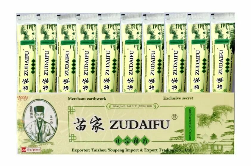 Крем Zudaifu, от дерматитов и псориаза, для всех типов кожи, натуральный состав, 15 г