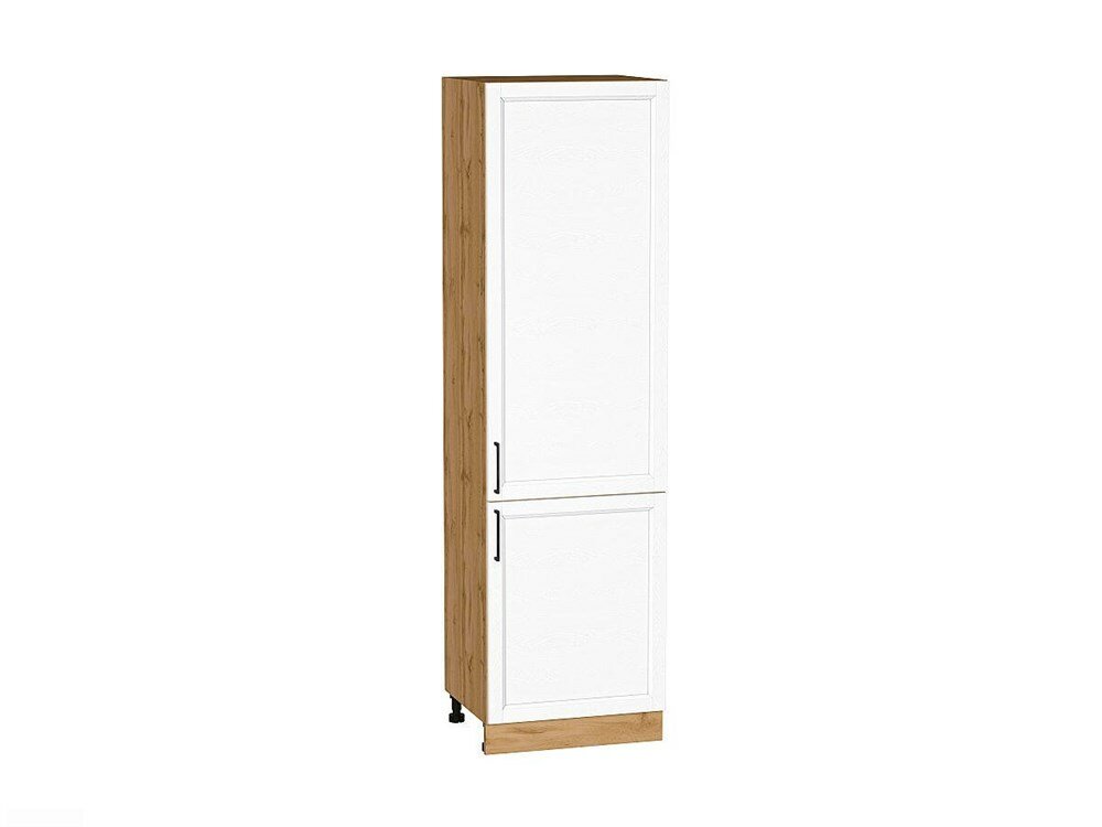 VVT Шкаф пенал с 2-мя дверцами Сканди Дуб Вотан, White Silkwood, 2140, 600 В*Ш*Г 2132*600*576, фасад МДФ White Silkwood, корпус Дуб Вотан White Silkwood