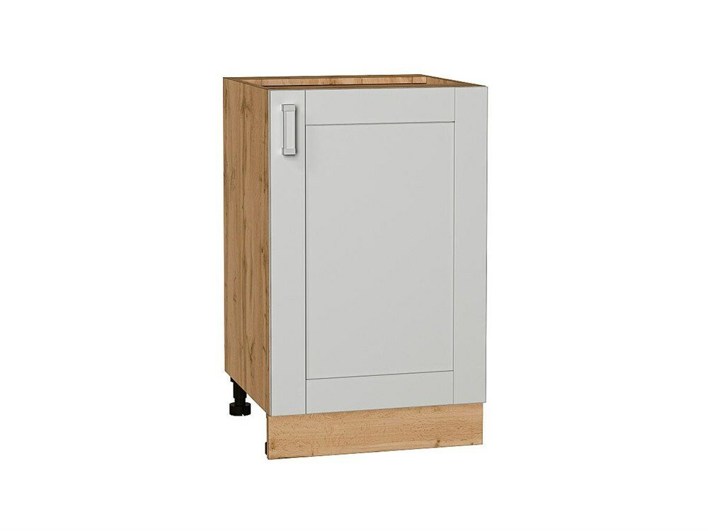 VVT Шкаф нижний с 1-ой дверцей Лофт Дуб Вотан, Grey Silk, 500 В*Ш*Г 816*500*480, фасад МДФ Grey Silk, корпус Дуб Вотан Grey Silk