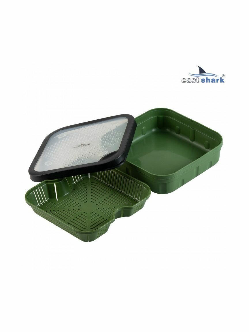 Коробочка квадратная EastShark G016-1 с вставкой 165х165х40 мм