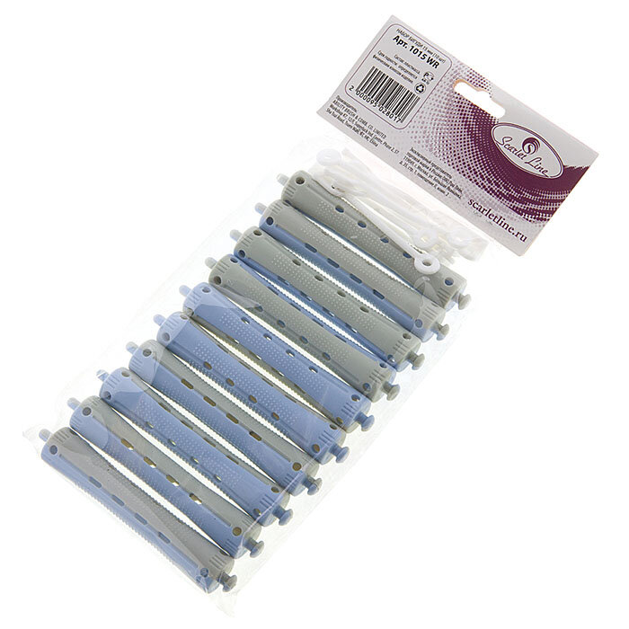 Набор бигуди Scarlet Line 1015WR, диаметр 15мм, двухцветные, 10 шт.