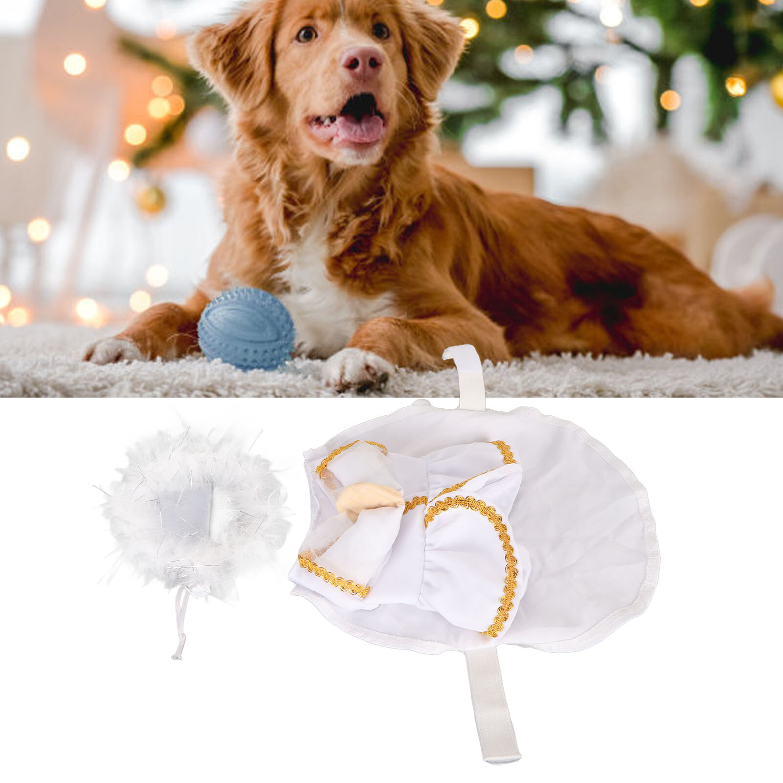 Костюм ангела для домашнего животного, устойчивый к истиранию, удобный, уникальный, изысканный, забавный, одежда для косплея, одежда для домашних животных для вечеринки M