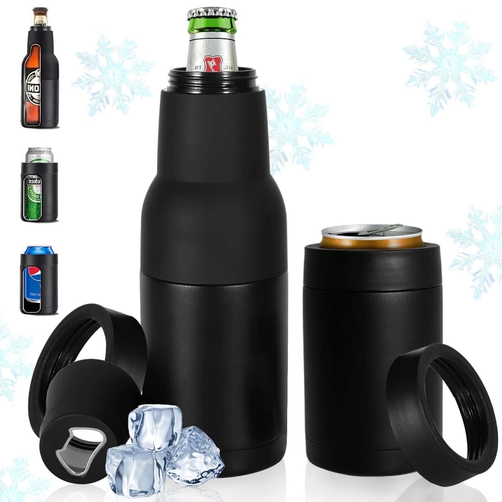 2 Шт, Охладитель Для Пива С Двойными Стенками На 12 Унций, С Открывалкой