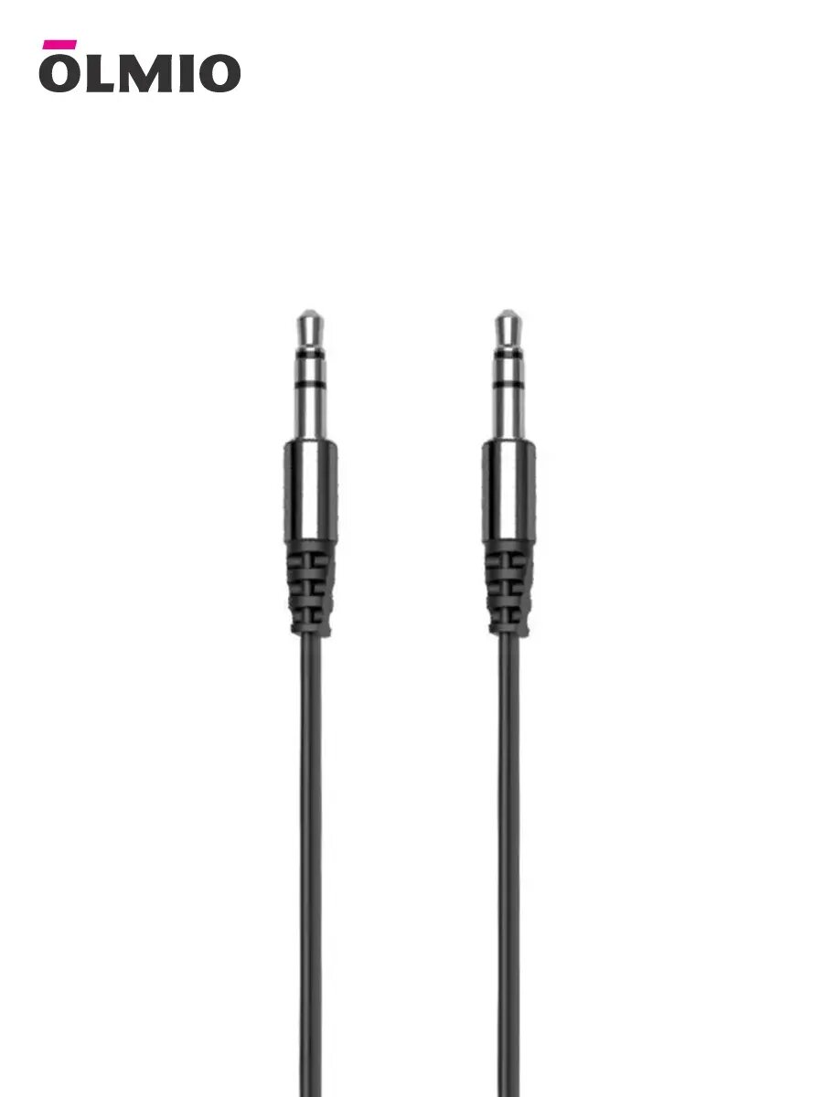 Аудиокабель для наушников и колонок AUX 3.5(m)-3.5(m), 1.2м, черный