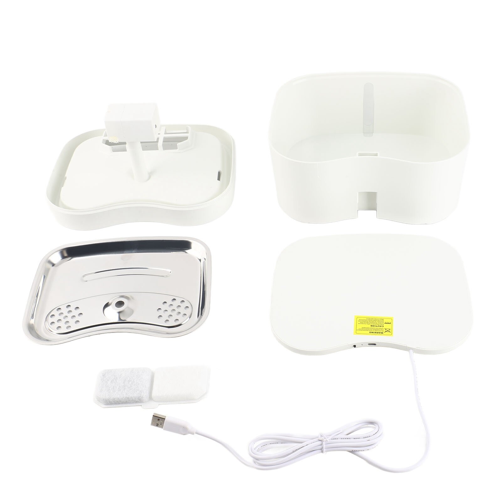 Автоматический поилка для кошек APP Smart Cat Water Fountain с циркуляцией воды, поддоном из нержавеющей стали, объемом 2,5 л.