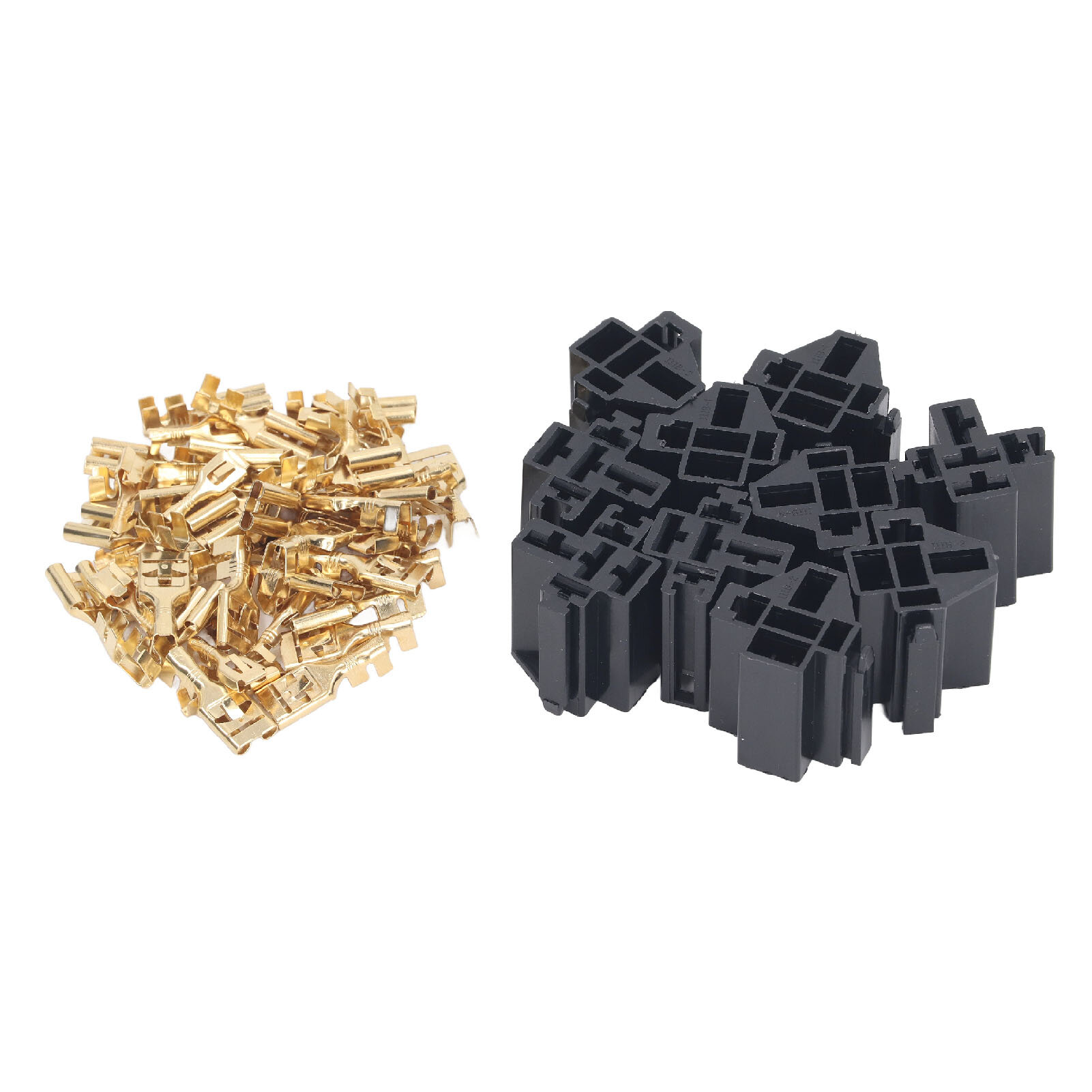 Комплект из 10 релейных разъемов, 5-контактный корпус, розетка 12 В, 30 А, 40 А, с 30 клеммами 10 мм и 20 клеммами 6,3 мм для легковых автомобилей, грузовиков и другой техники.