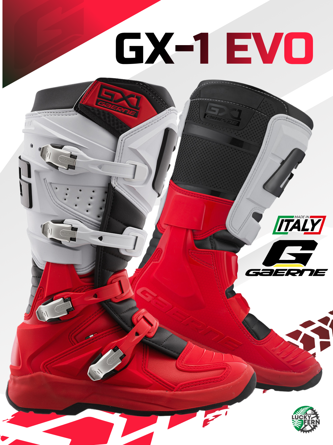 Мотоботы Gaerne GX1 Evo Red/White 43