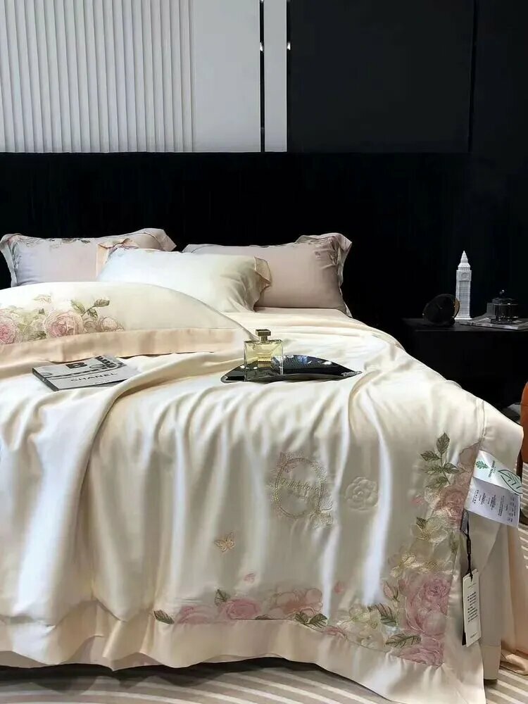 Комплект постельного белья, Тенсель, Евро, наволочки 50x70