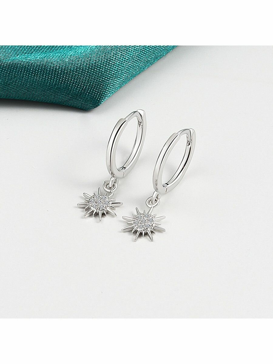 Серьги пусеты, кристалл