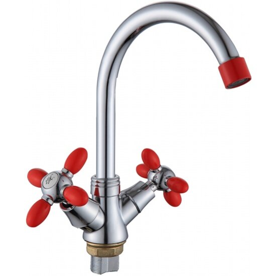 Смеситель для раковины/кухни с гайкой Ammore A1083-4, хром