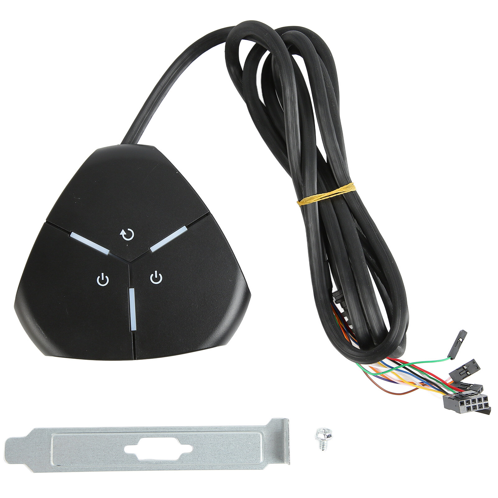 Выключатель питания настольного компьютера, двойной выключатель питания, кнопка включения настольного компьютера для настольных компьютеров, 2 USB