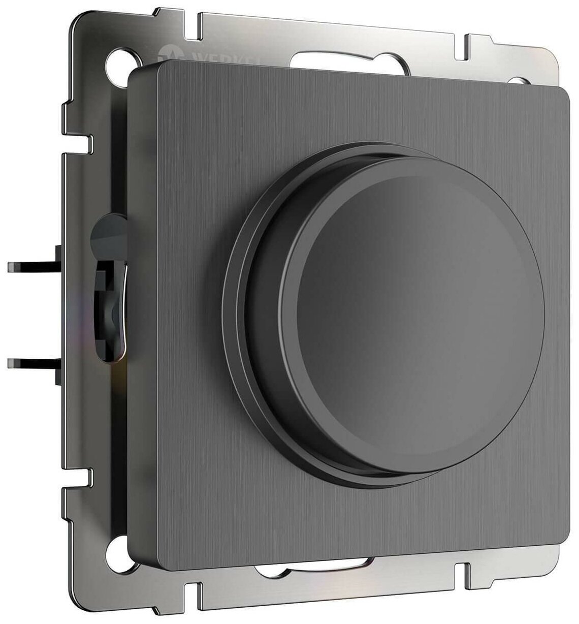 Диммер встраиваемый Werkel 600 Вт/LED 200 Вт, графит рифленый, IP20