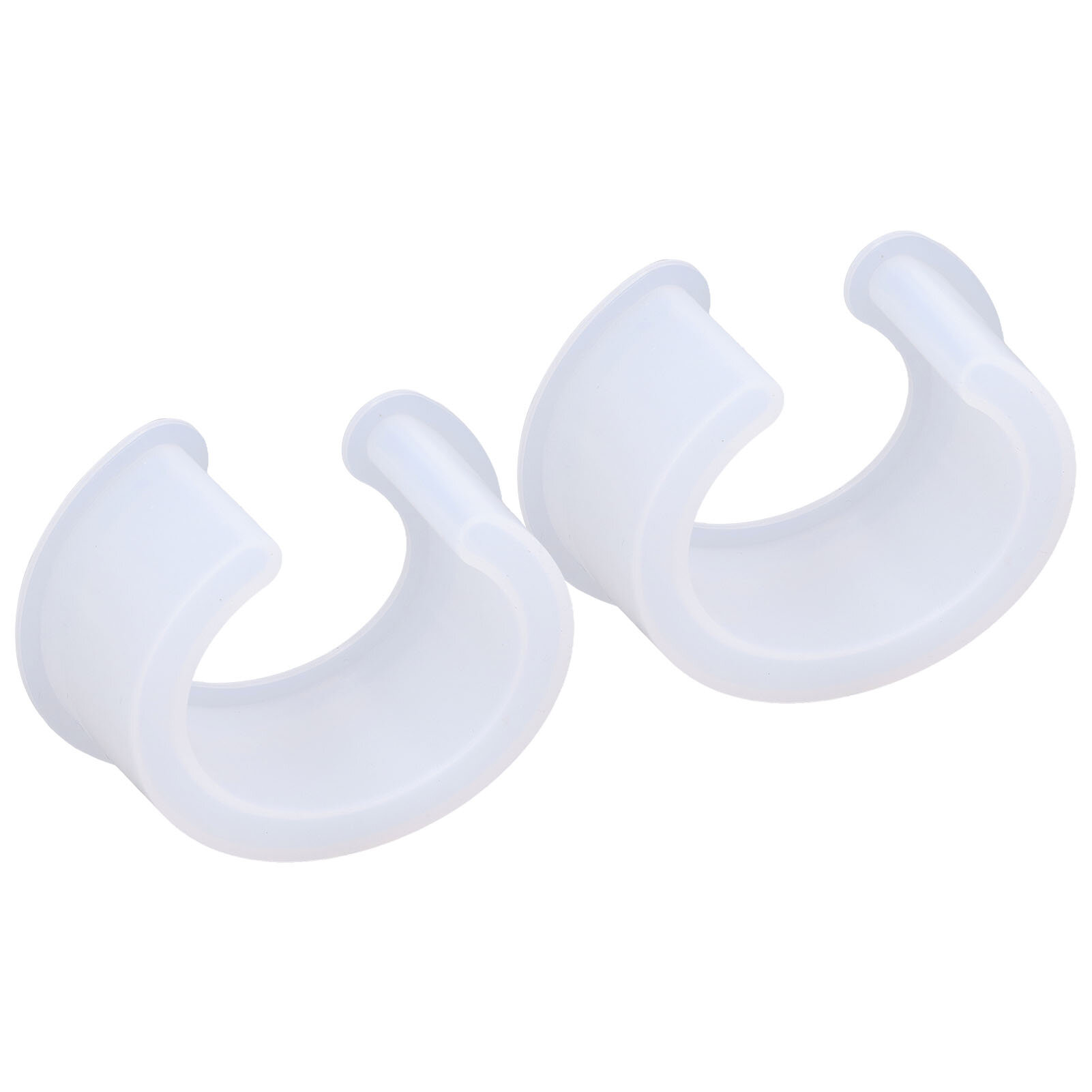 Силиконовая форма для самостоятельного изготовления браслета в форме буквы С, полуоткрытая, большого размера, с кристаллами из эпоксидной смолы