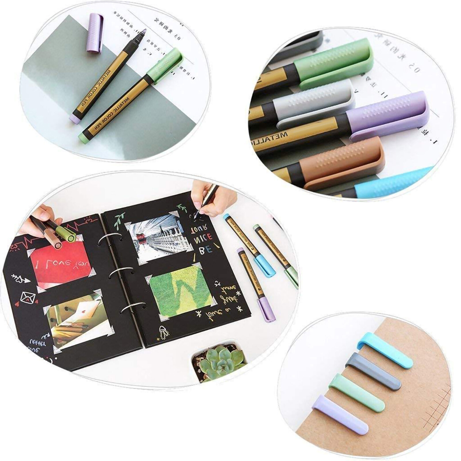 10 шт. металлические маркеры разных цветов, ручки для рисования для скрапбукинга, поделок, фотоальбом «сделай сам», художественная наскальная живопись
