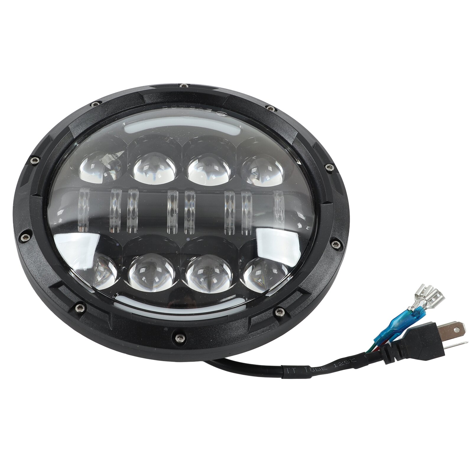 7-дюймовая светодиодная фара для мотоцикла, 6000 К, белое освещение, 3000 лм, 12 В, 80 Вт, универсальная водонепроницаемый