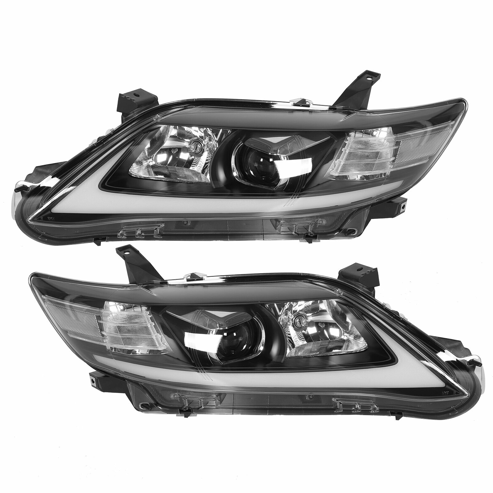 VLAND LED Projector Dynamic Headlights DRL Clear Lens Fit for Camry XV40 US 2010-2011 LHD