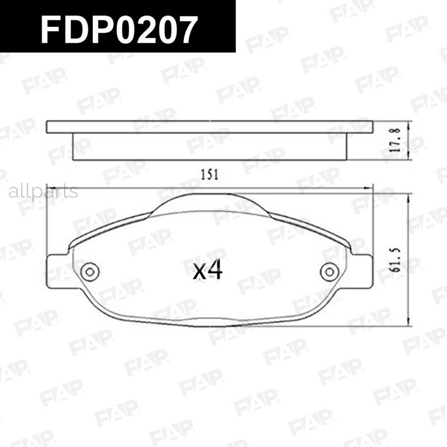 FAP FDP0207 FAP Колодки тормозные дисковые FDP0207