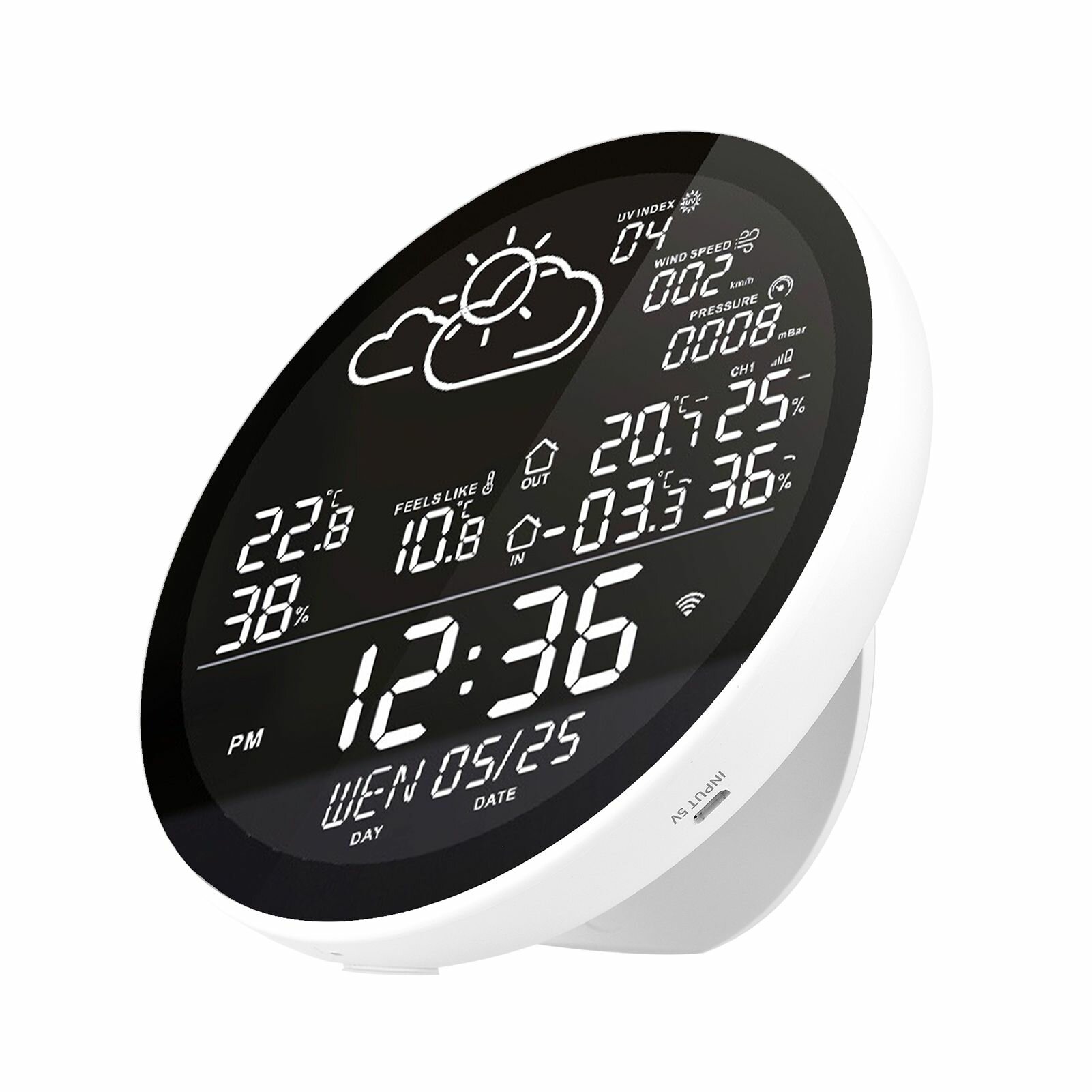 Термогигрометр для помещений/наружных работ, модель USB с 3 датчиками,